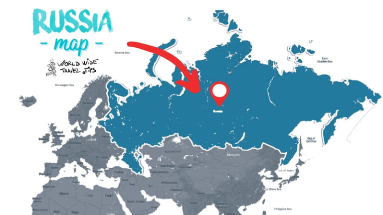Where is Russia continent located and how to get here